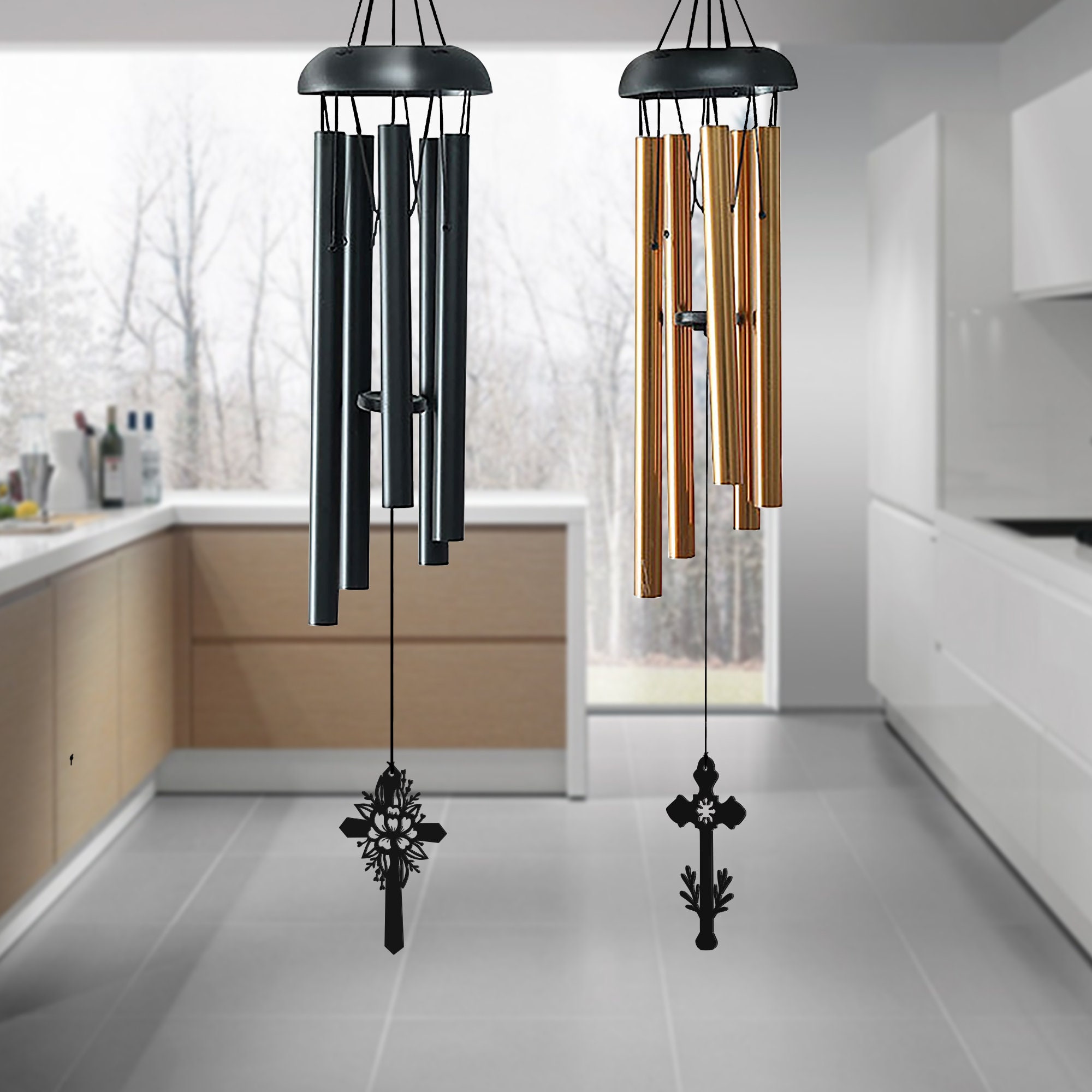 Personalized Wind Chime, Memorial Wind Chimes, Christian Gift, 33-inch ...