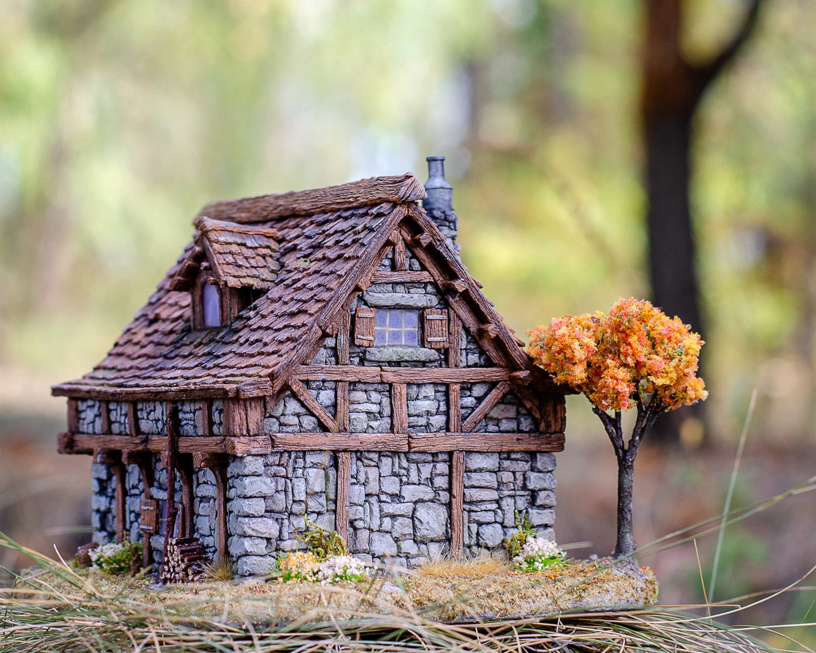 Medieval House Diorama | Cottage| Polymer Clay - Etsy