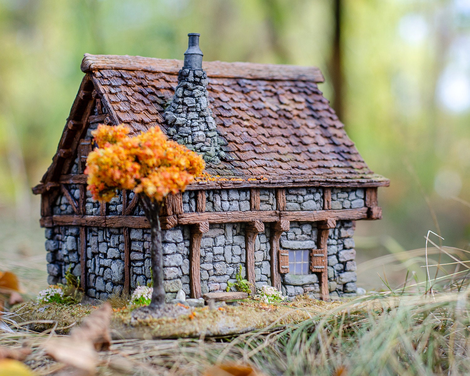 Medieval House Diorama | Cottage| Polymer Clay - Etsy