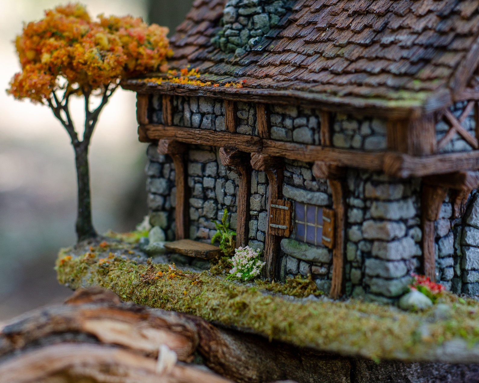 Medieval House Diorama | Cottage| Polymer Clay - Etsy