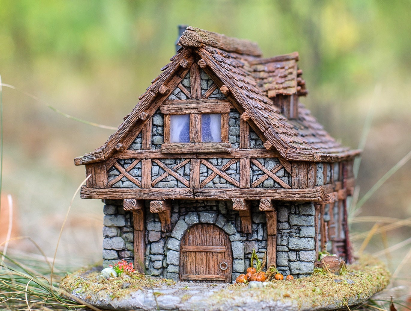 Medieval House Diorama | Cottage| Polymer Clay - Etsy