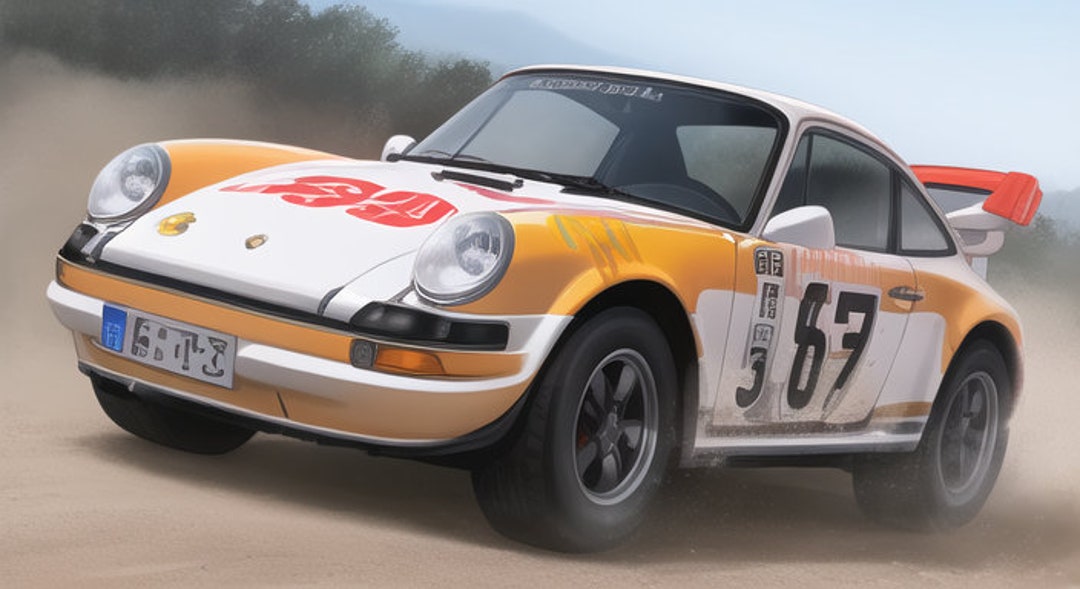Porsche 911 Dakar Anime Style 5x Hi-res Anime Style Digital - Etsy