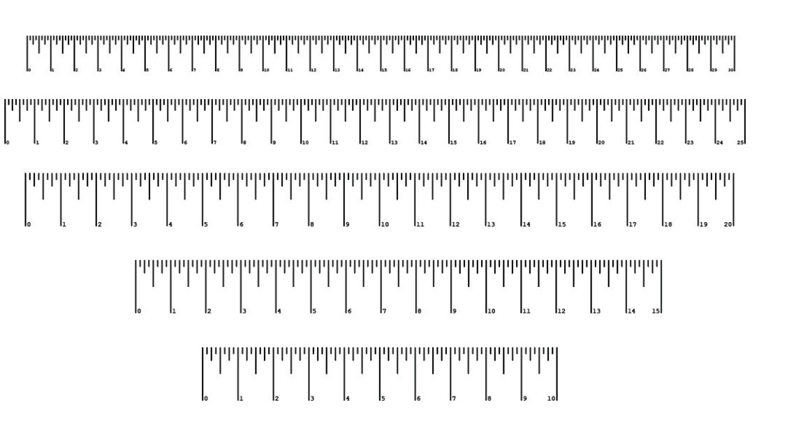 Ruler SVG 30cm 25cm 20cm 15cm 10cm Vinyl Cutting Instant Download SVG ...