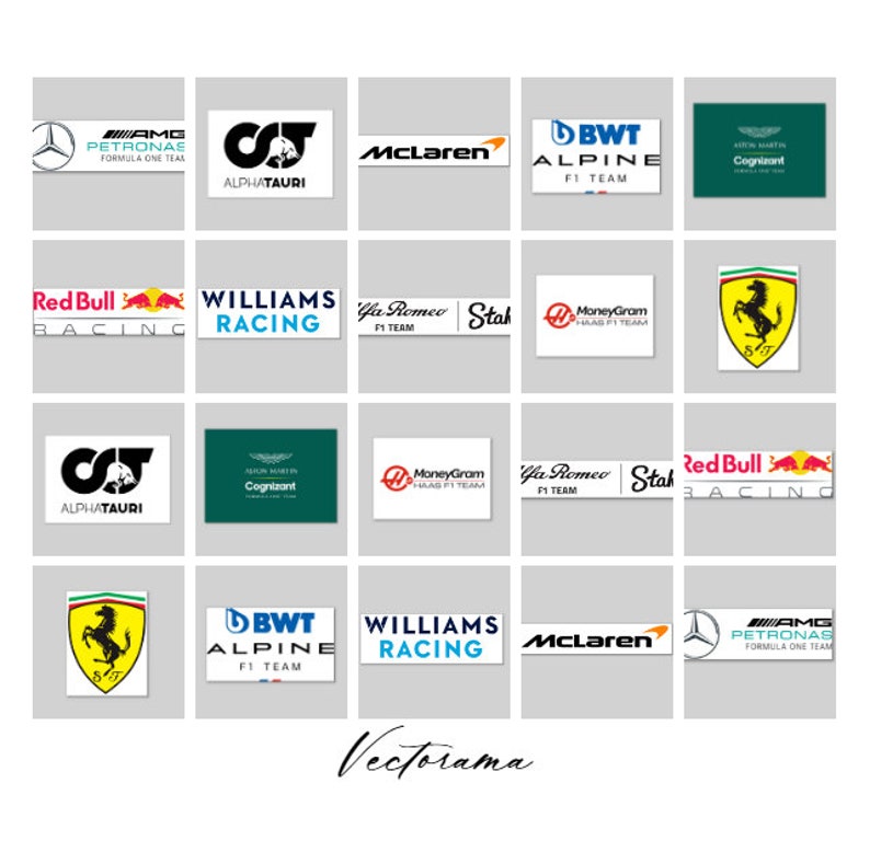 All 2024 Formula 1 F1 Team Logo Instant Download SVG Digital Download ...