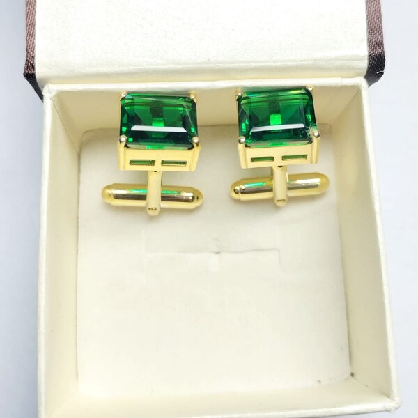 Green Cufflinks - Etsy