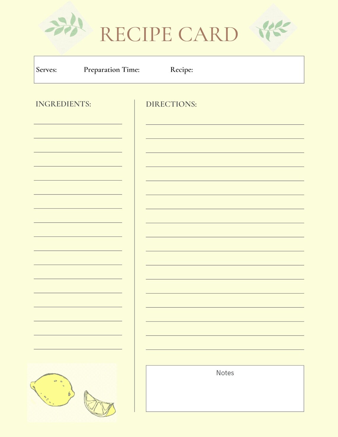 Recipe Card - Etsy