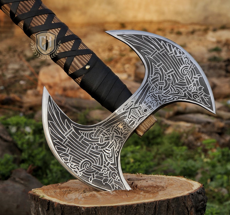 Double Headed Axe, Handmade Double Headed Axe, Axes, Camping Axe,ash ...