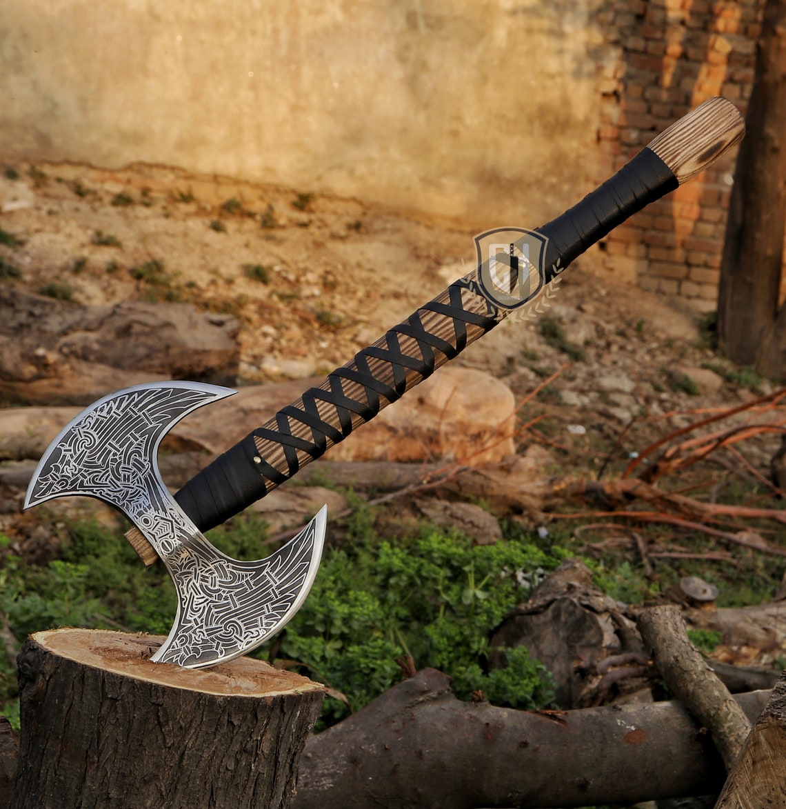 Double Headed Axe, Handmade Double Headed Axe, Axes, Camping Axe,ash ...