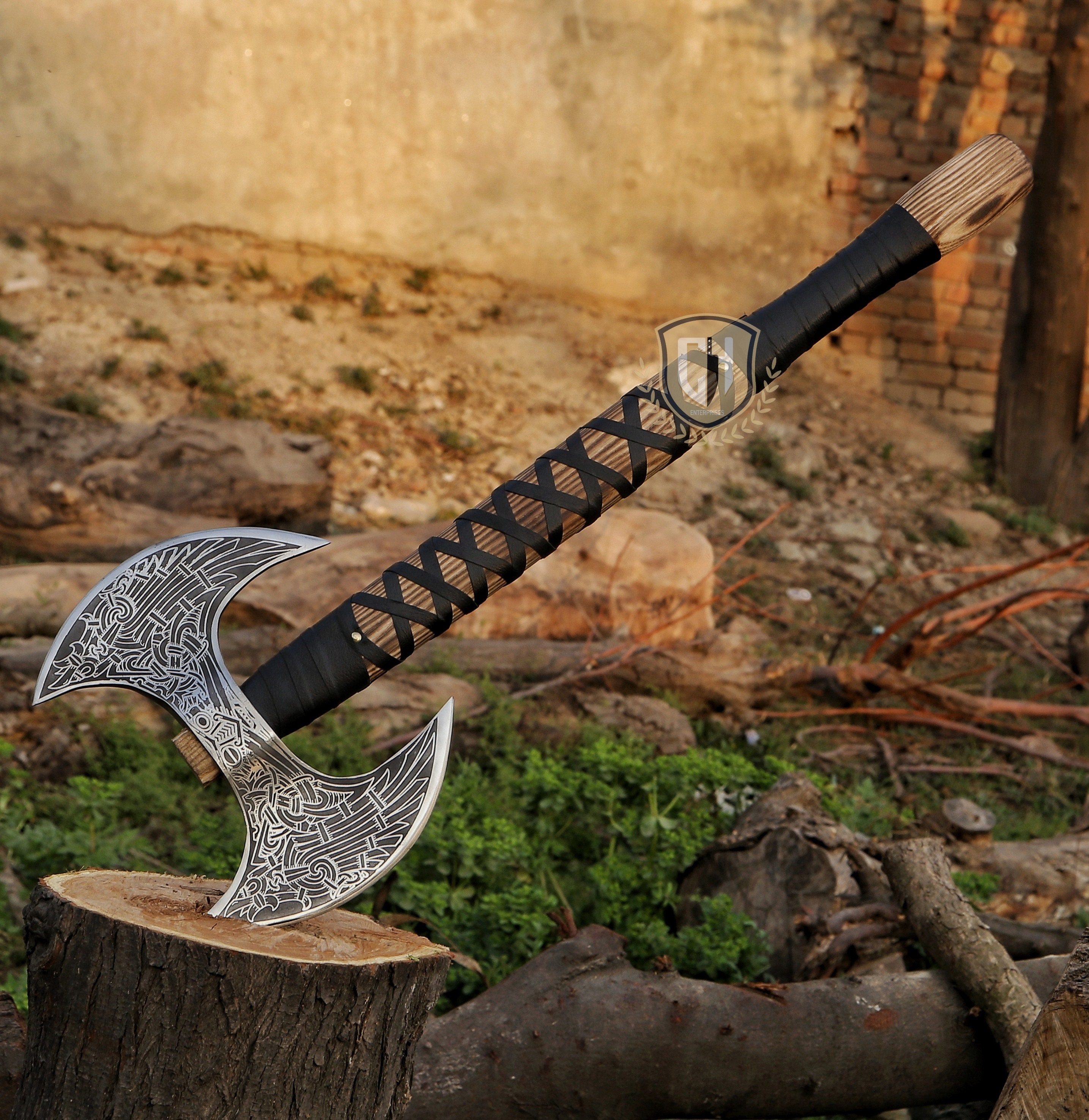Double Headed Axe, Handmade Double Headed Axe, Axes, Camping Axe,ash ...