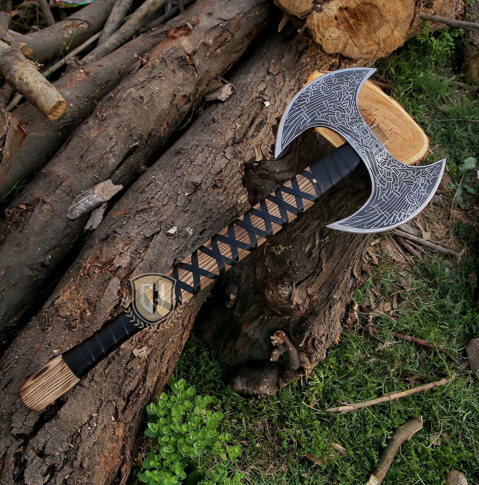Double Headed Axe, Handmade Double Headed Axe, Axes, Camping Axe,ash ...