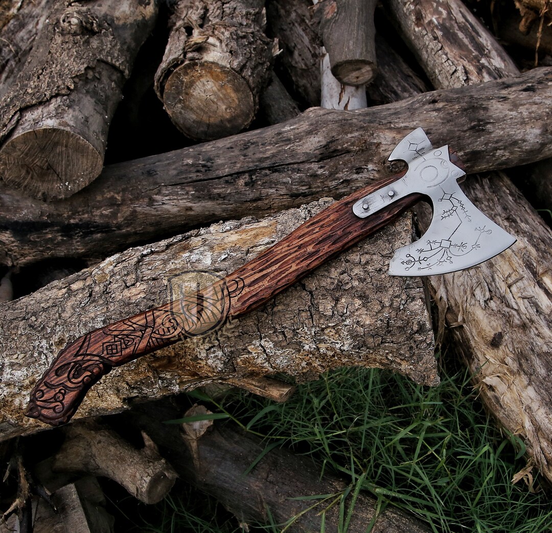 Handmade Leviathan Axe, God of War Axe, AXES, Bearded Axe, Ash Wood ...