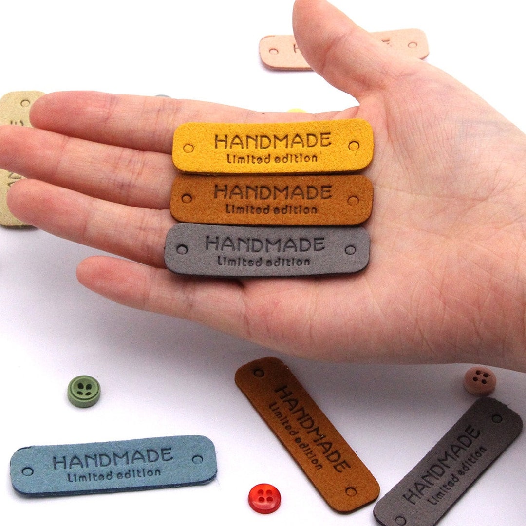 Leather Handmade Labels for Handmade Bags, Clothes, Leather, Knitting ...