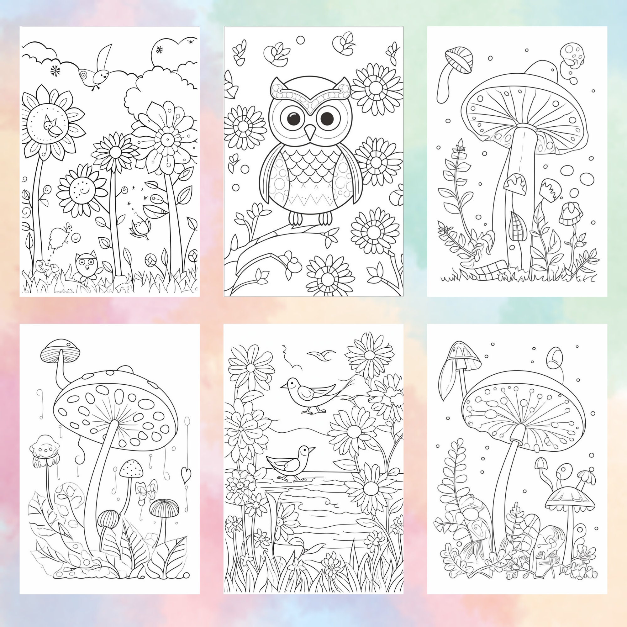 40 Printable Fun in Nature Coloring Pages Adults Coloring - Etsy