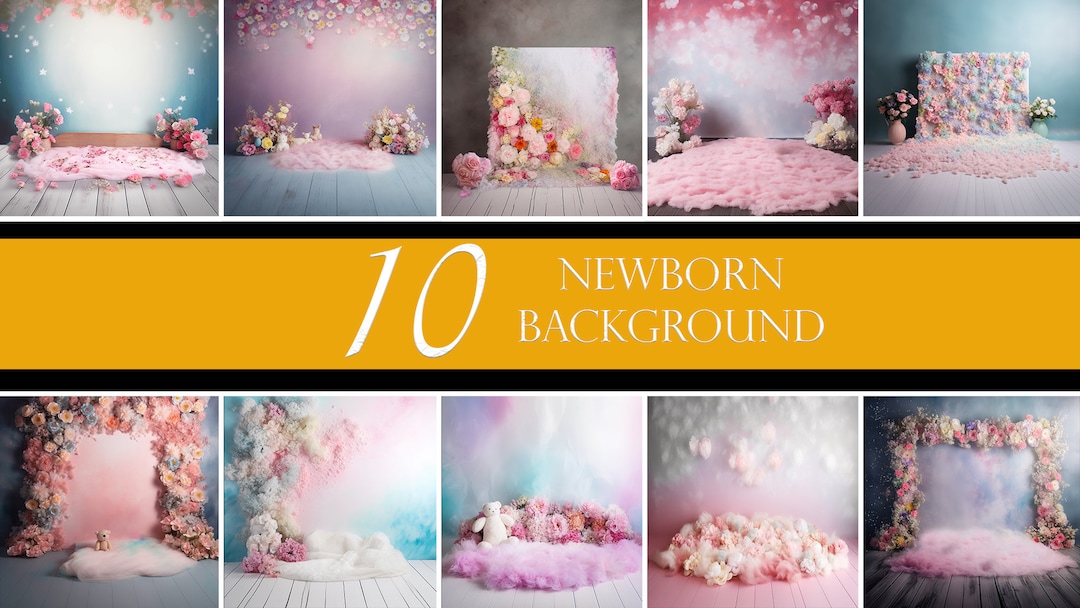 10 Digital Backgrounds, Digital Backdrop, Digital Background Newborn ...