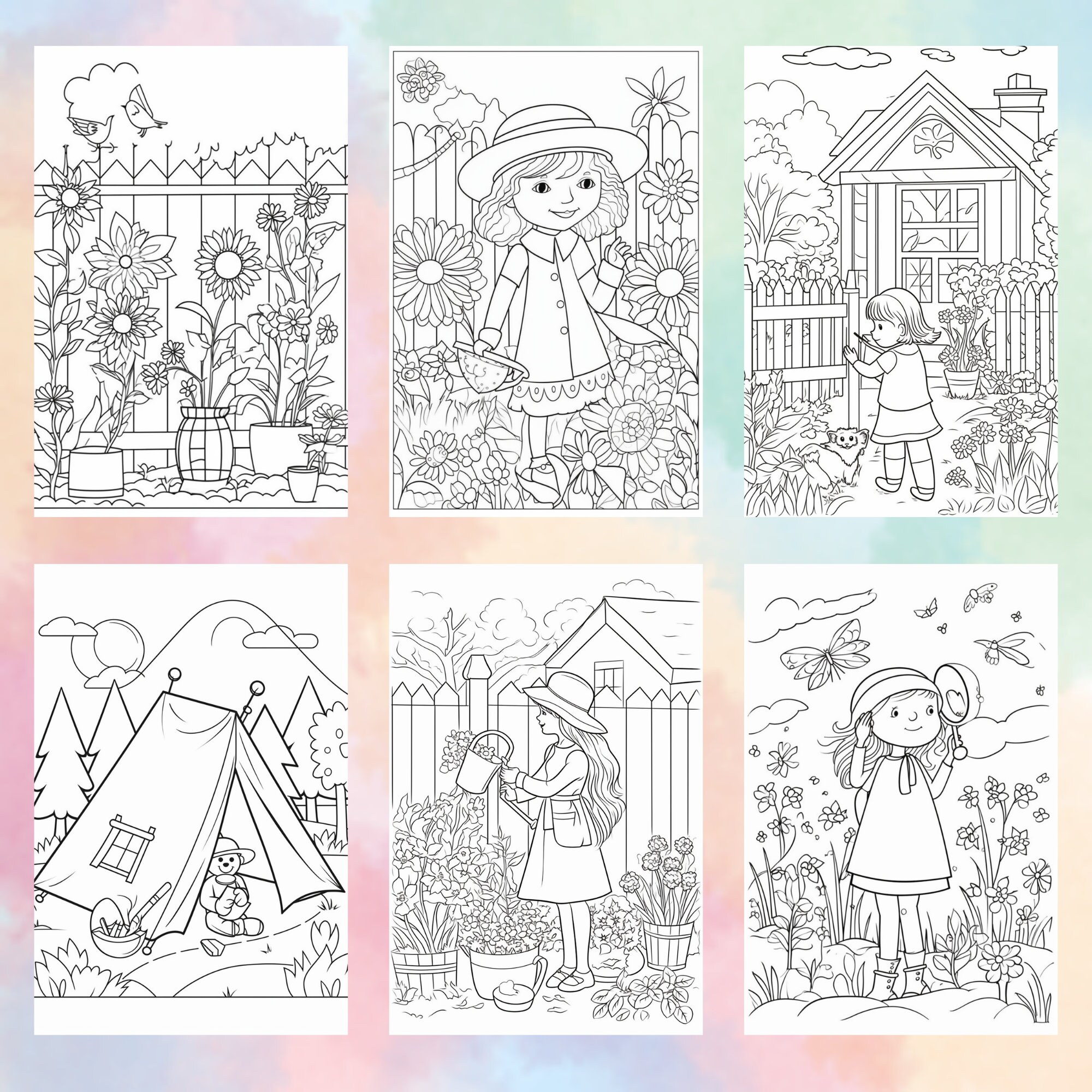 40 Printable Fun in Nature Coloring Pages Adults Coloring - Etsy