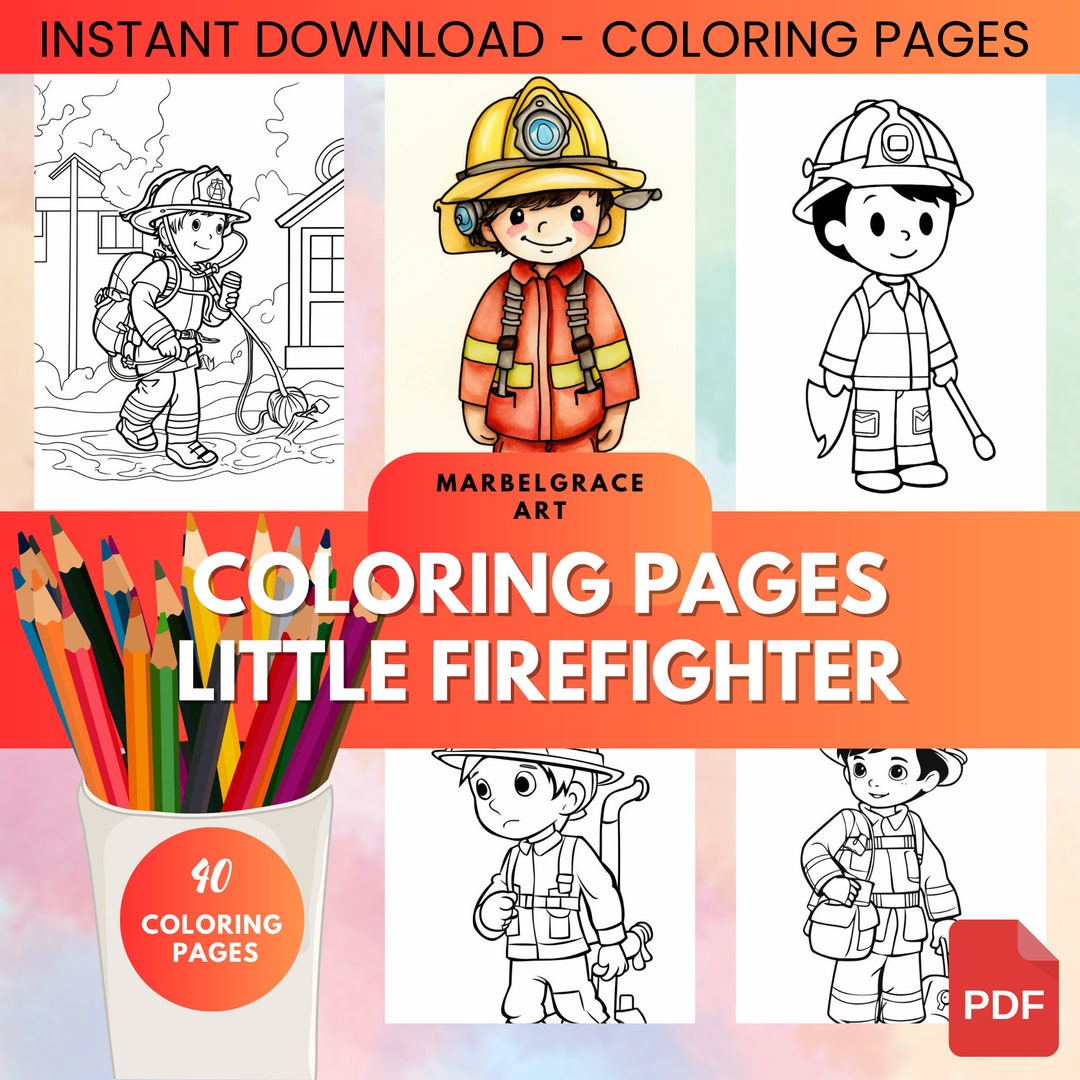 40 Printable Small Firefighters Coloring Pages, Adults , Coloring ...