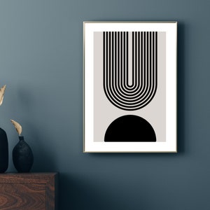 Geometric Arch Print, Printable Abstract Art, Abstract Prints, Mid ...