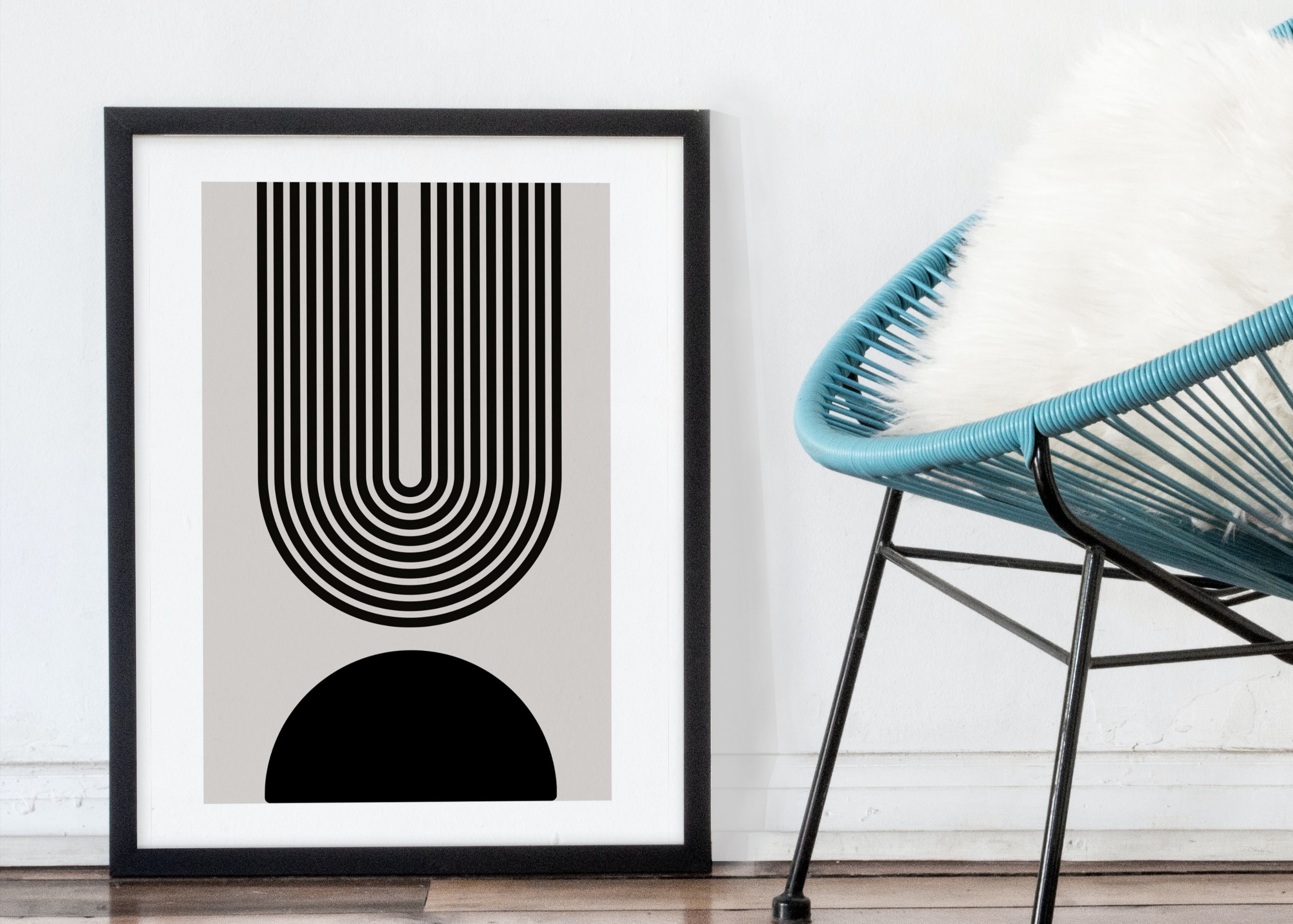 Geometric Arch Print, Printable Abstract Art, Abstract Prints, Mid ...