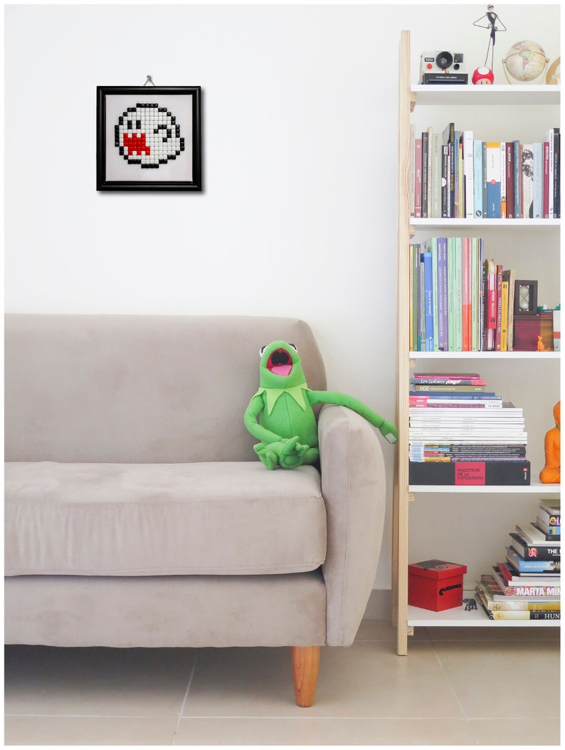 Super Mario Buu Huu Pixel Glass Mosaic Mural - Etsy Ireland