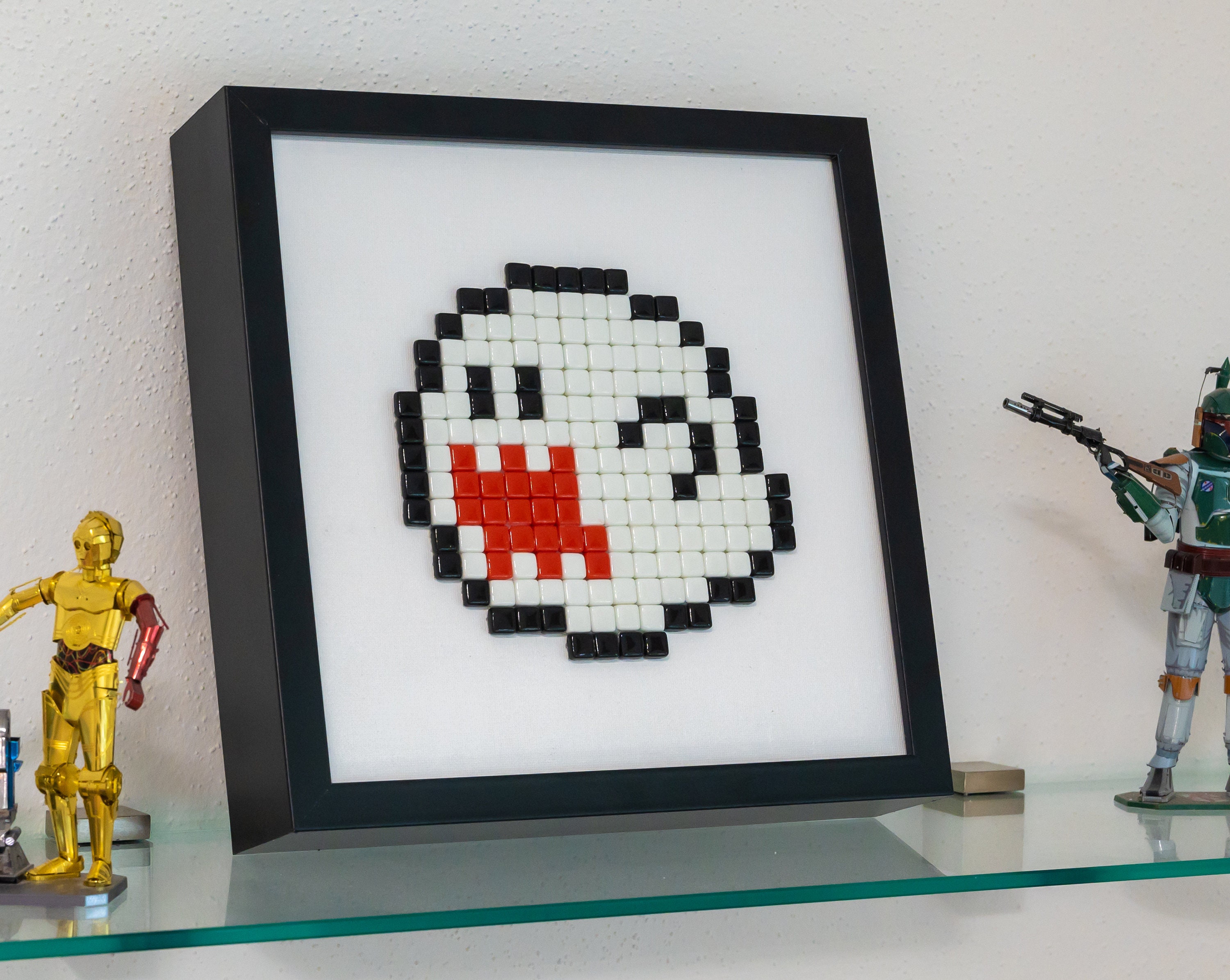 Super Mario - Buu Huu - Pixel Glass Mosaic Mural - Etsy