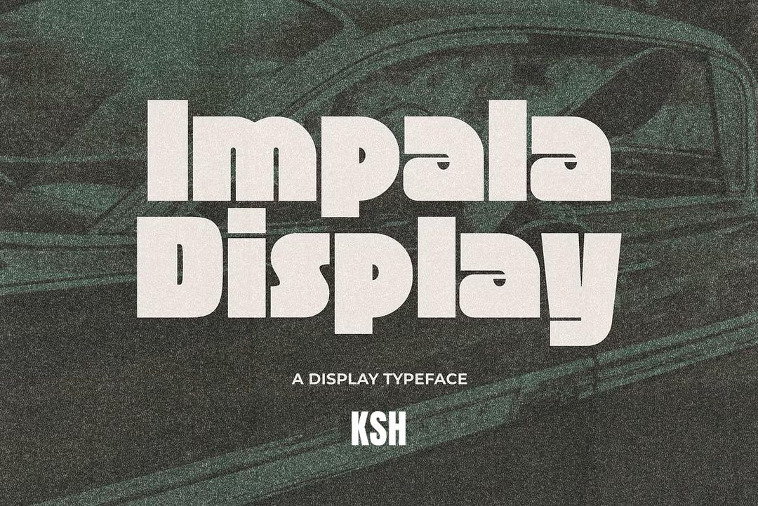 Retro Impala Display Font: Bold Typeface (OTF File) - Etsy UK