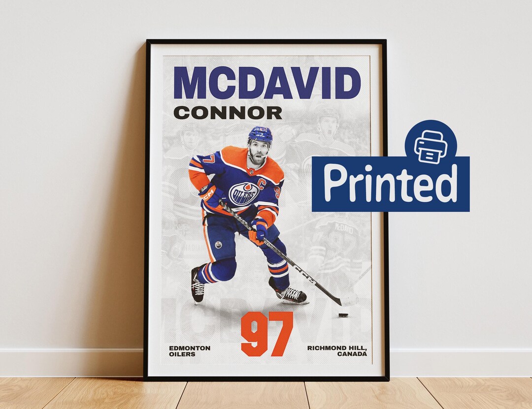 Connor Mcdavid Poster Hockey Poster Printed Sports Wall Art Gift for ...