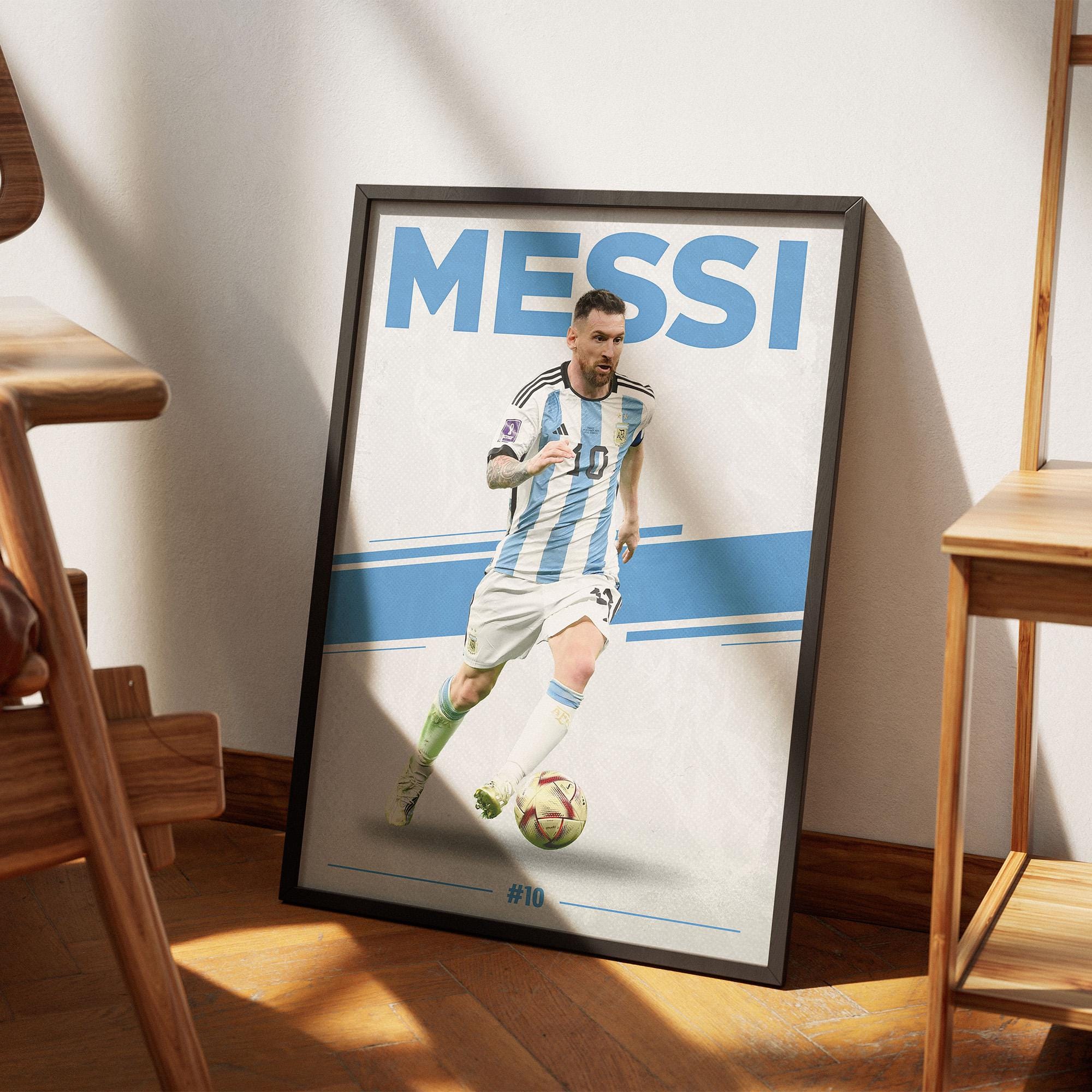 Lionel Messi Printable Poster, Argentina Soccer Wall Art, Minimalist ...