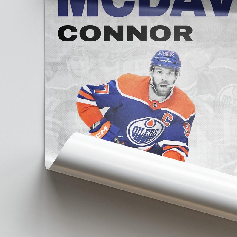 Connor Mcdavid Hockey Poster, Edmonton Oilers Wall Art, Printable Gift ...