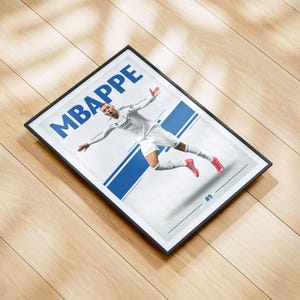 Kylian Mbappe Football Poster, Real Madrid Wall Art, Printable Gift for ...