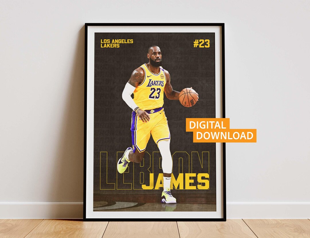 Lebron James Basketball Wall Art Digital Download Printable Poster for ...