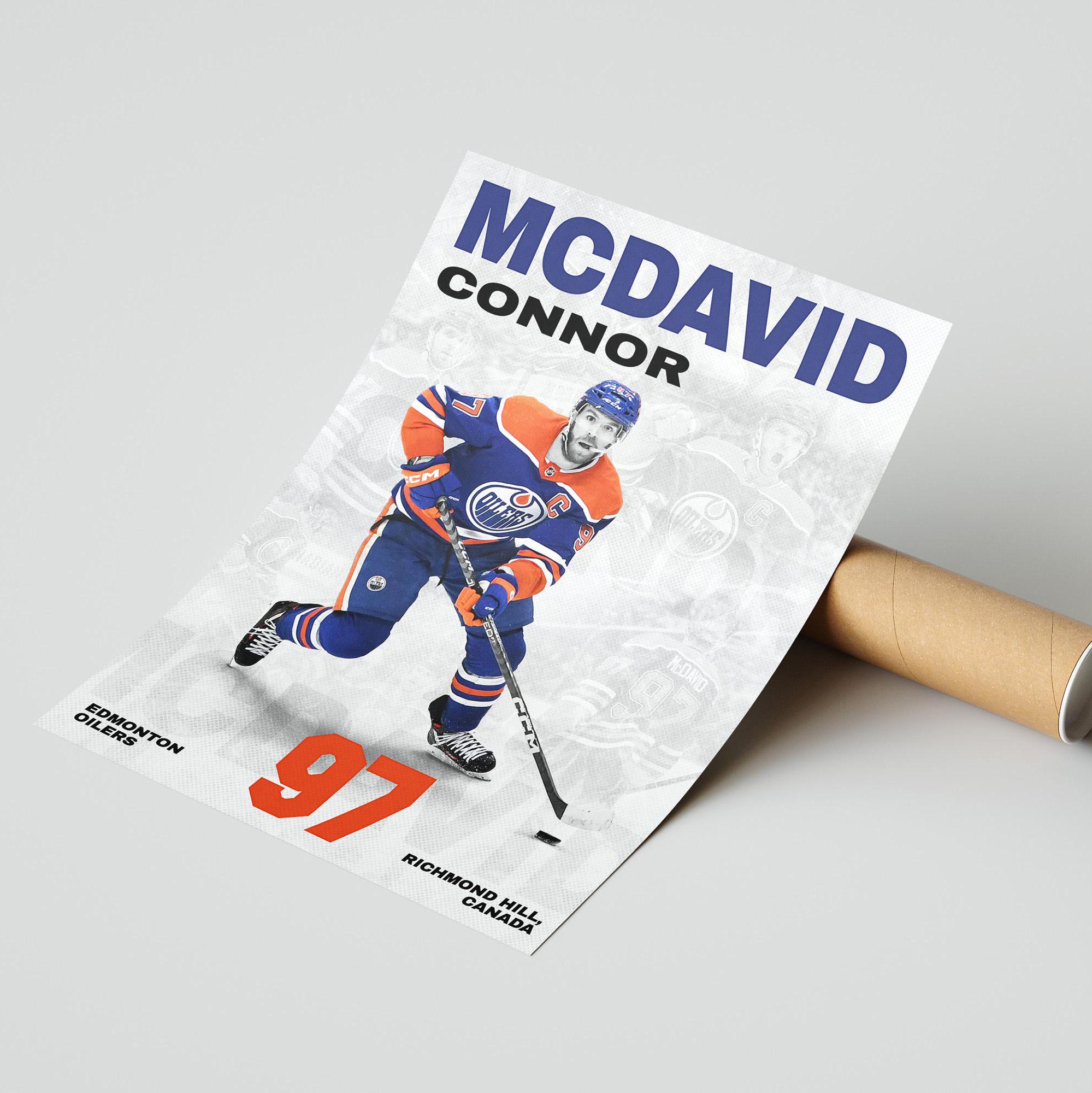 Connor Mcdavid Hockey Poster, Edmonton Oilers Wall Art, Printable Gift ...