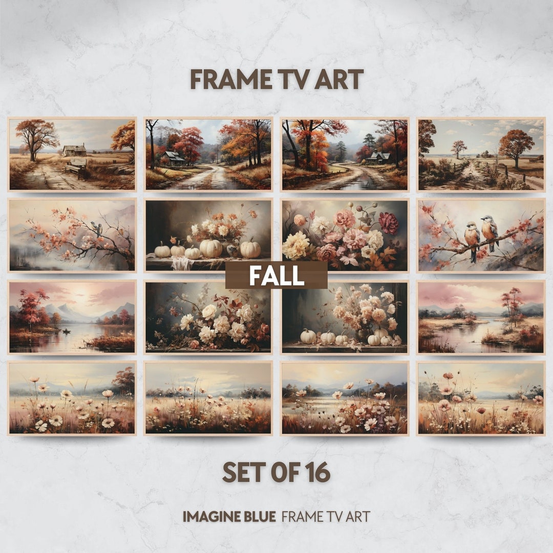 Frame TV Art Fall Decor Frame TV Art Set Rustic Fall Decor Farmhouse ...