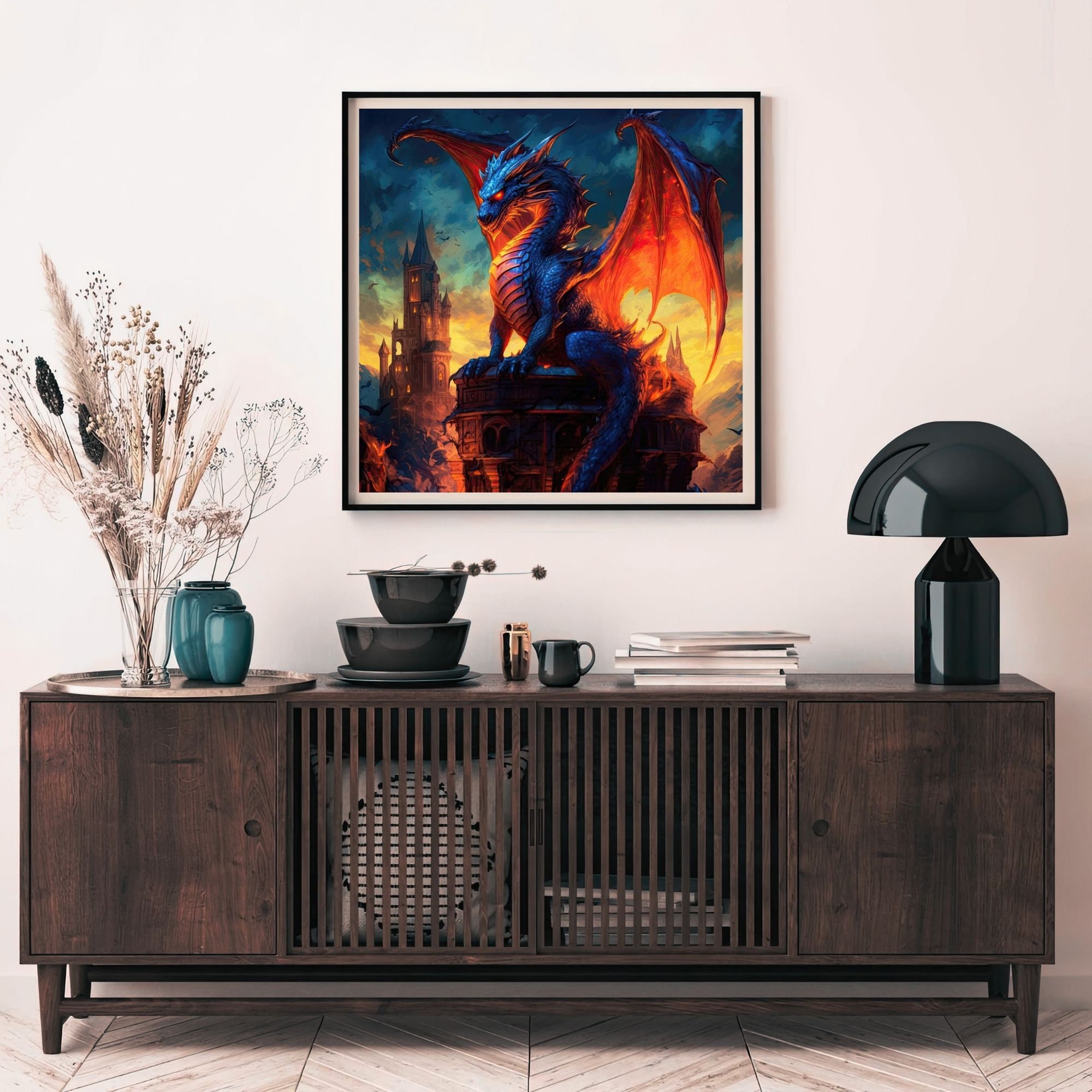Fantasy Art Dragon Digital Download Fantasy Wall Art Print - Etsy