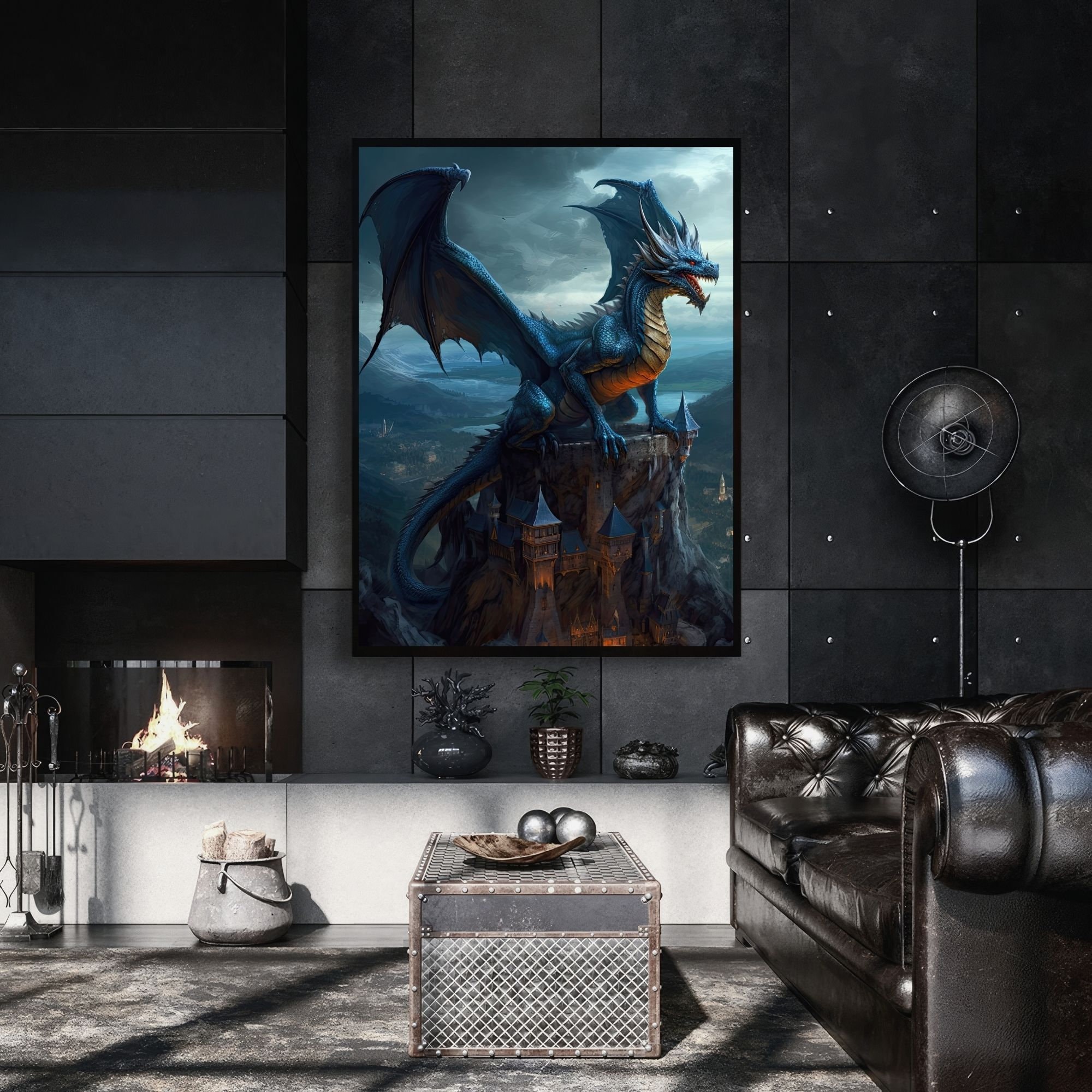 Dragon Digital Download Fantasy Wall Art Print Dragon Wall Art - Etsy