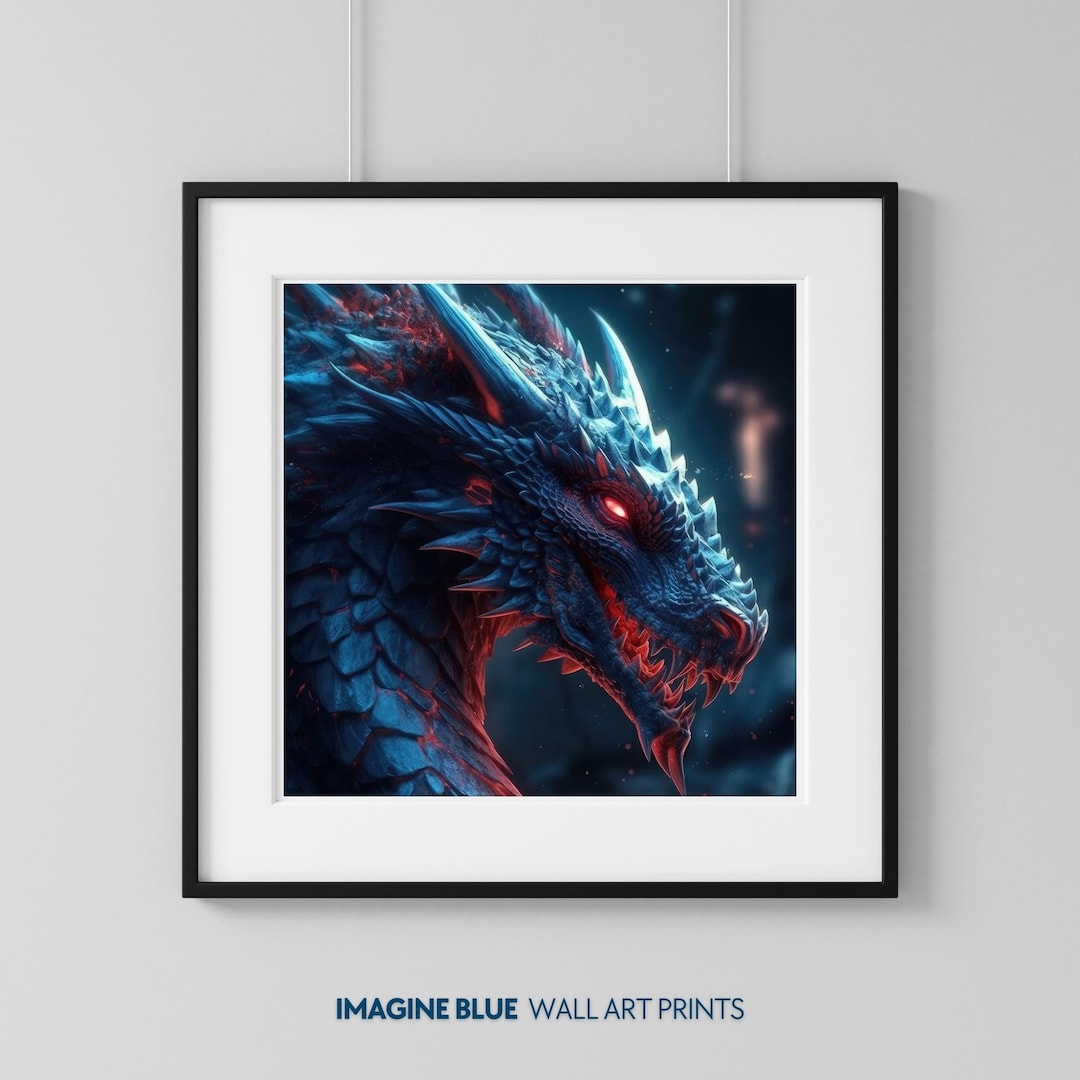 Fantasy Wall Art Dragon Digital Download Fantasy Art Print Dragon Wall ...