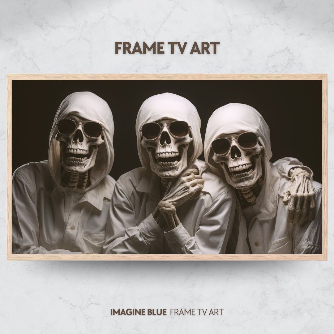 Halloween Frame TV Funny Skeletons Frame TV Art Halloween Skeletons ...