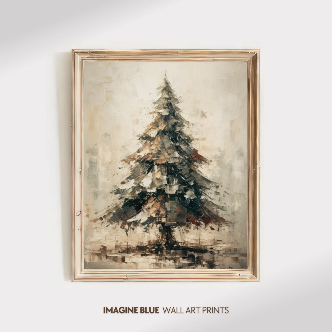 Christmas Wall Art Christmas Tree Print, Vintage Christmas Print Pine ...