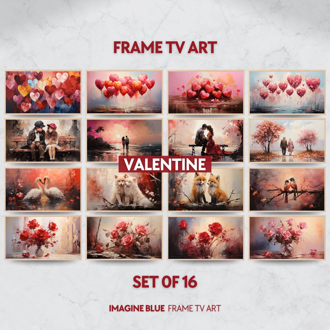 Valentines Day Frame TV Art Set, Samsung Frame Tv Art Valentines Day ...