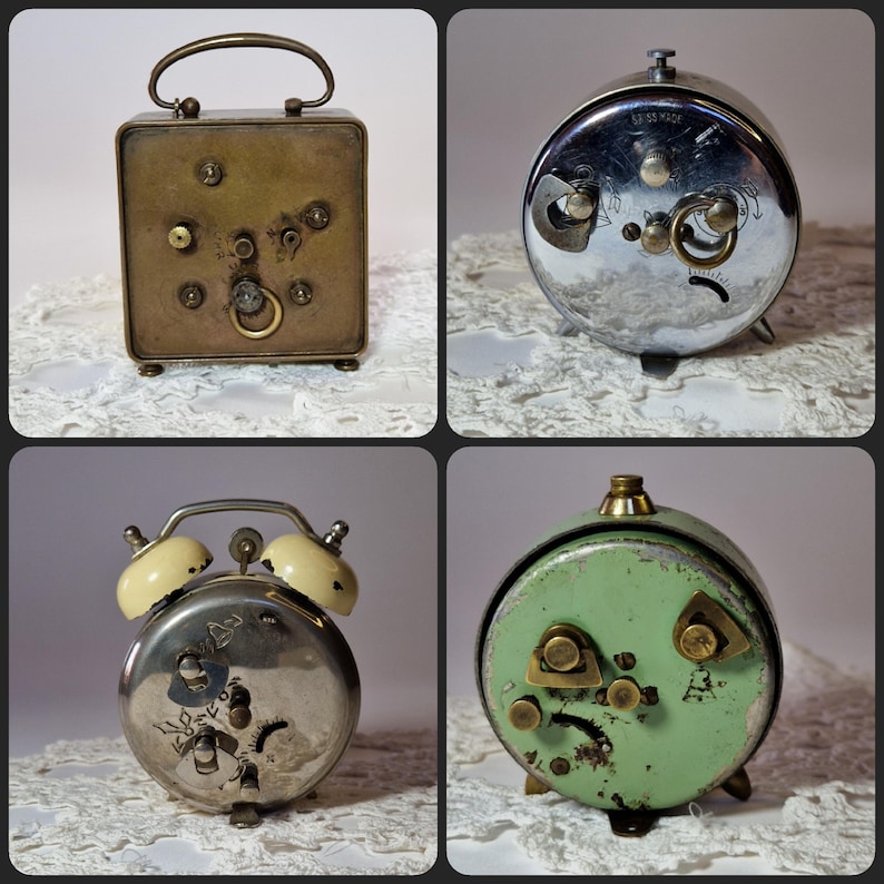 Vintage Mechanical Alarm Clocks Retro Grandpa Clocks Vintage Alarm ...