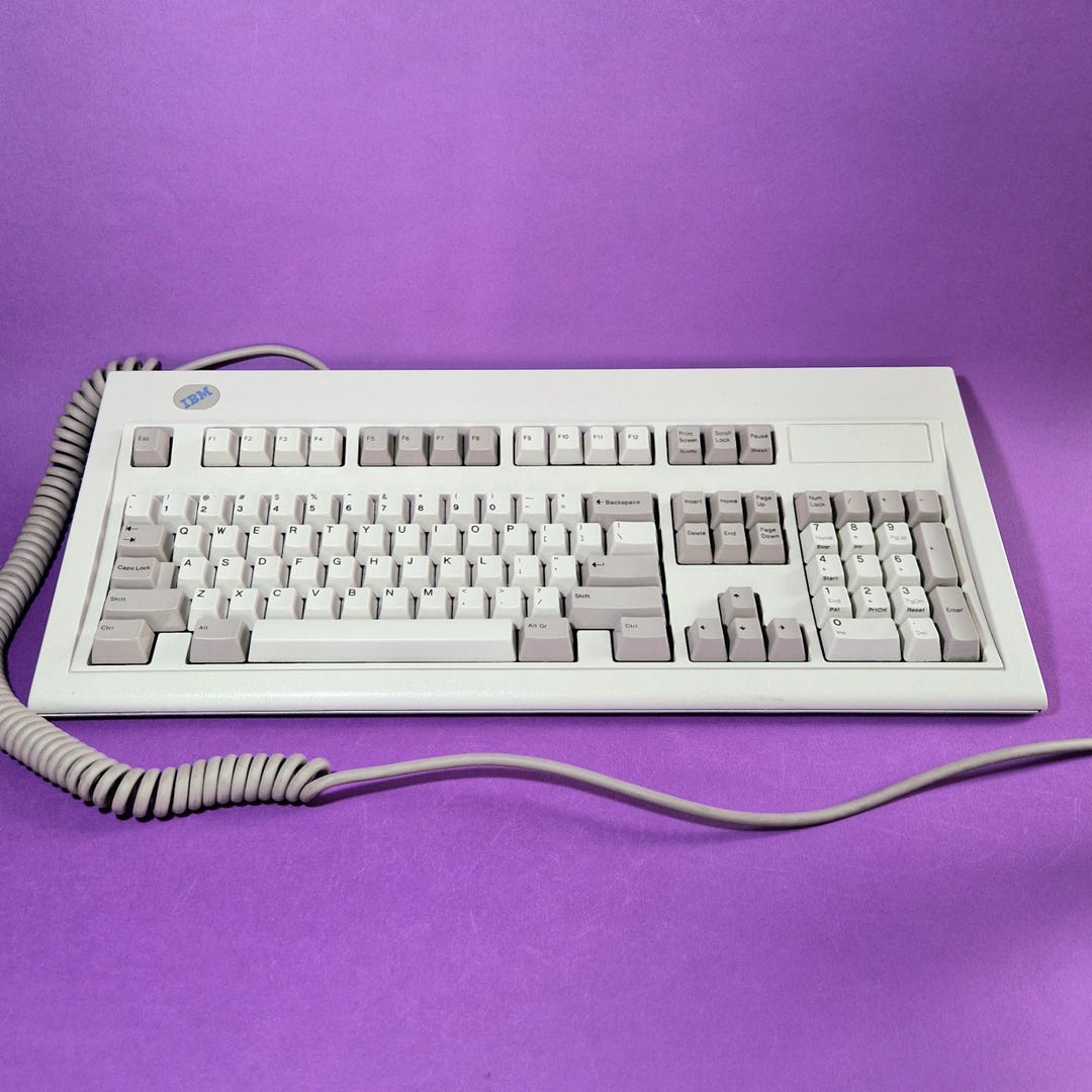 Vintage IBM Keyboard Retro Computers Vintage IBM 1395674 Keyboard Retro ...