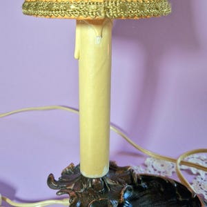 Vintage Baroque Candle Table Lamp Antique Art Deco Decor Lamp Vintage ...