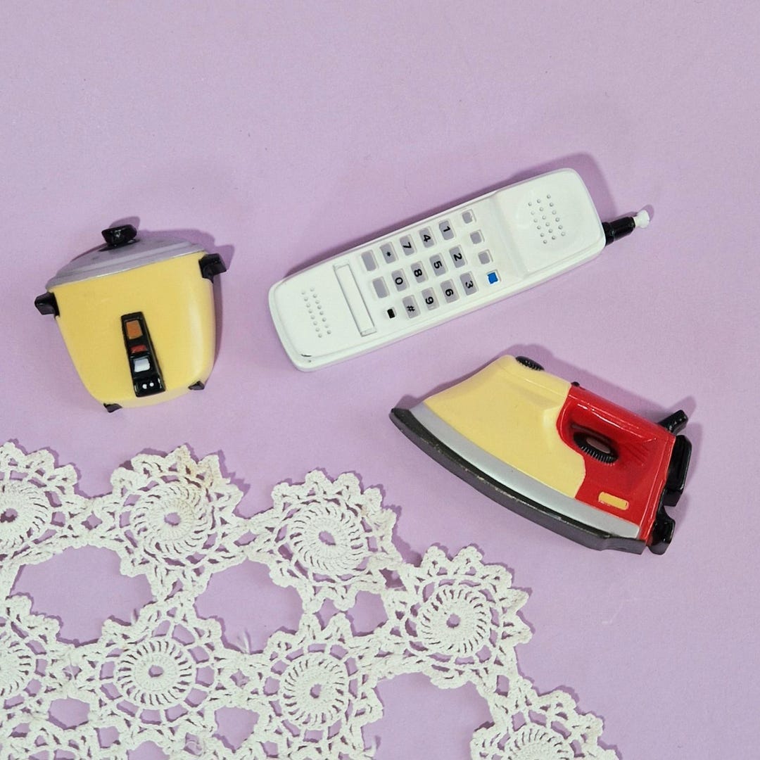 Vintage Kitchen Decor Magnets Retro Fridge Magnets Rice Cooker Iron and ...