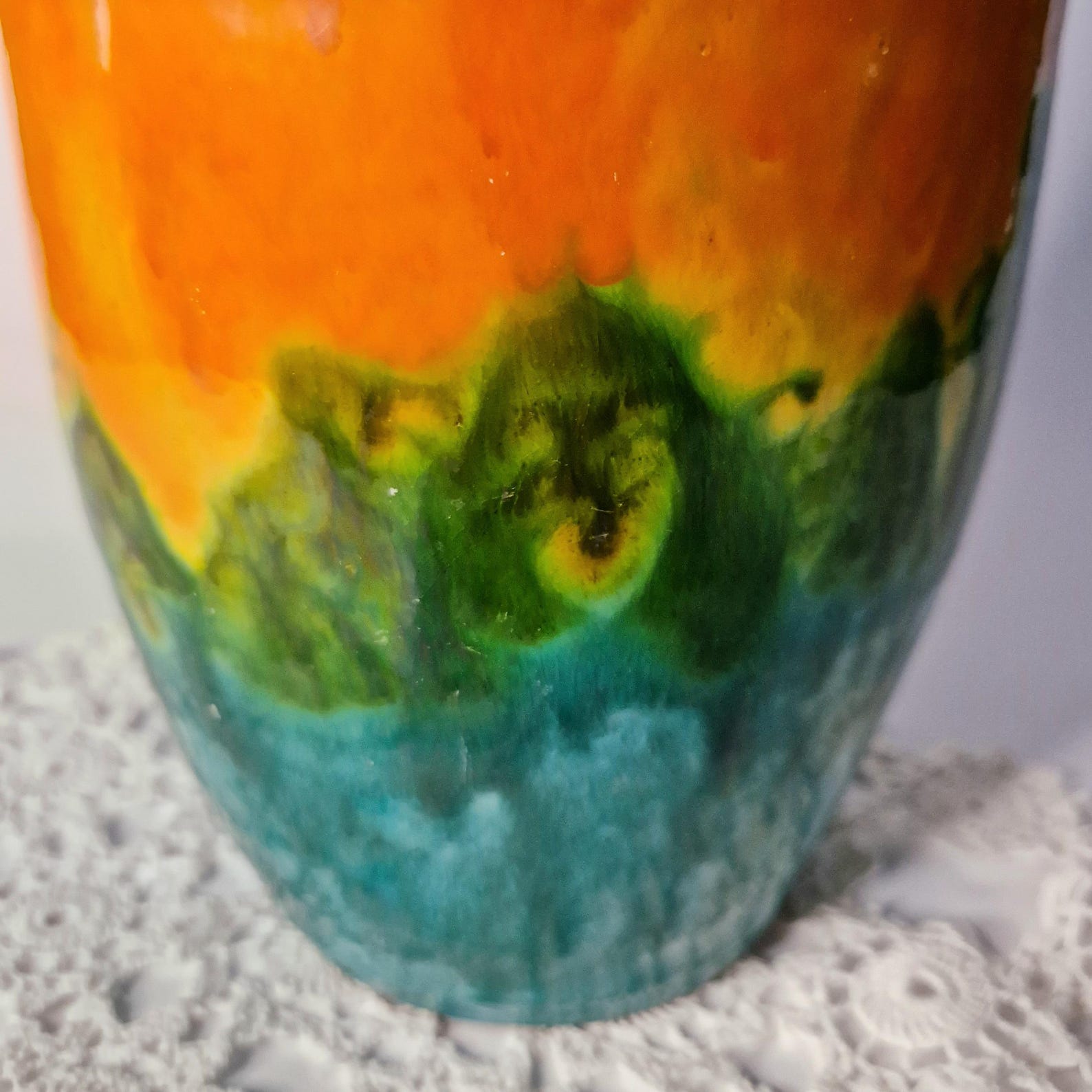 Mid-century Ceramic Vase Retro Drip-glaze Vase by Béla Mihály Vintage ...