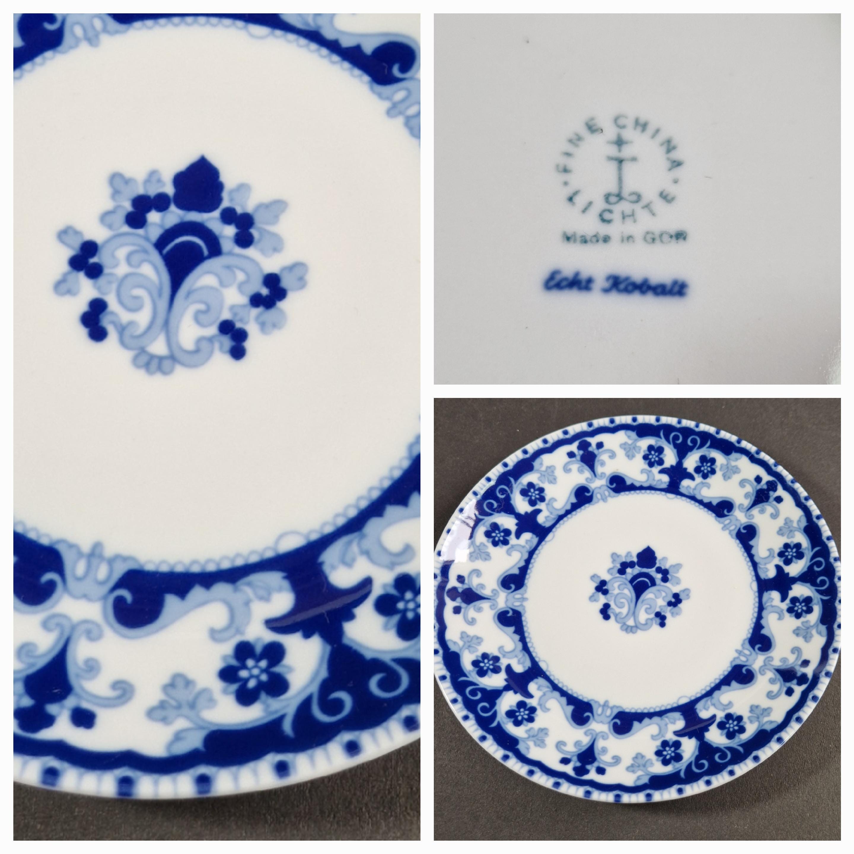 Rare Vintage Blue & White Mismatched Plates Nippon Tokusei Retro Blue ...