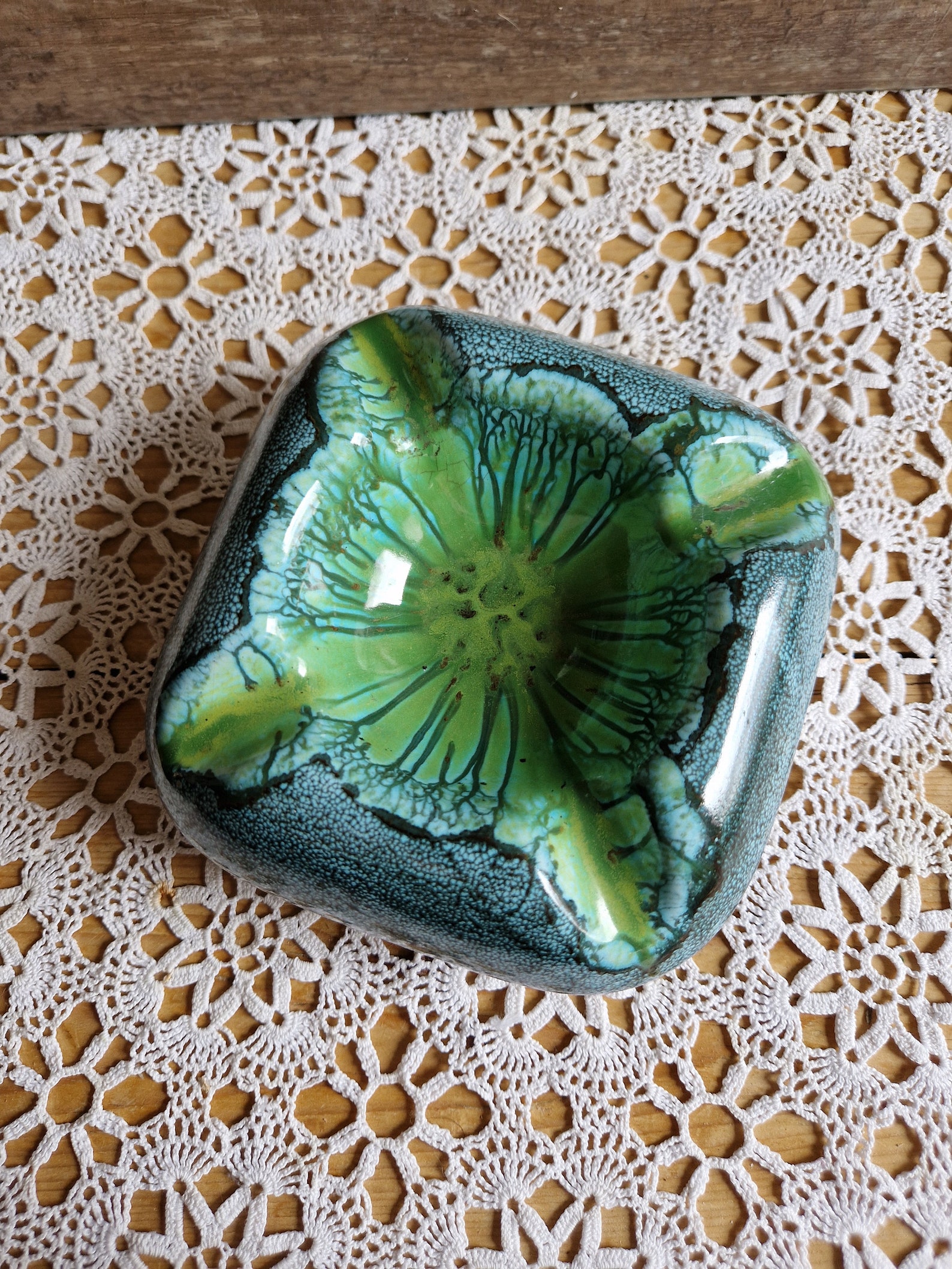 Vintage Hungarian Handmade Ceramic Ashtray Mid-century Tray Retro Decor ...