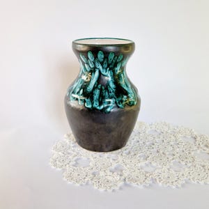 Vintage Ceramic Vase Mid-century Hungarian Ceramics Vintage Fat Lava ...