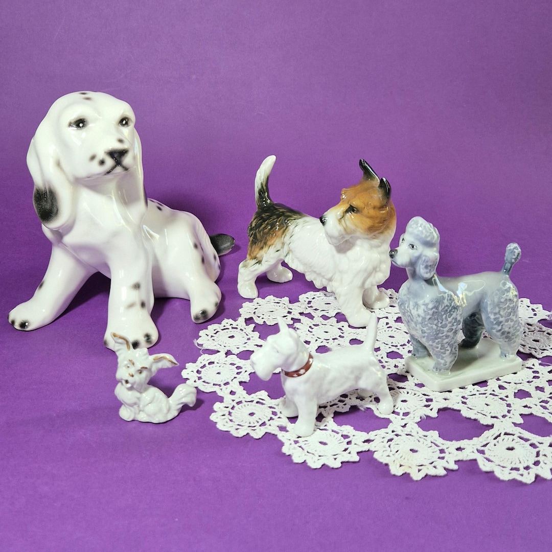 Vintage Dalmatian Puppy Figurines Retro Dog Decor Vintage Puppy ...
