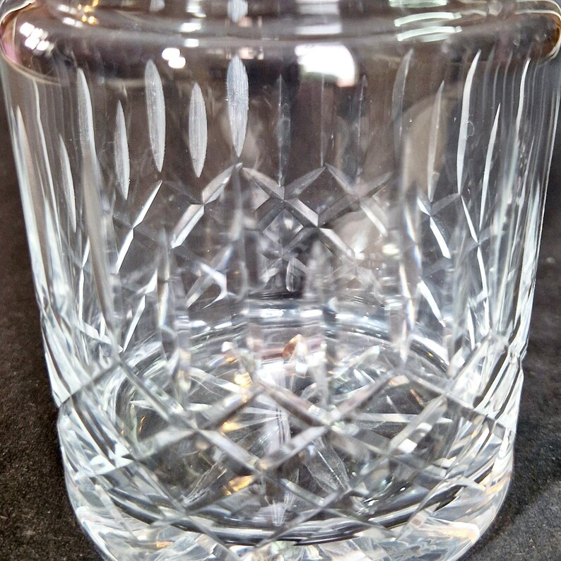 Vintage Glass Jam Jar Canister With Lid Hand Made Diamond Pattern Cut ...