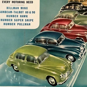 1949 ROOTES MOTORCARS Original Advertisement - Etsy