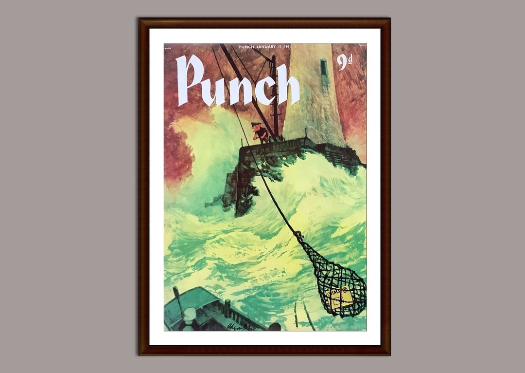 1961 PUNCH MAGAZINE COVER Original -by Adamson - Etsy UK